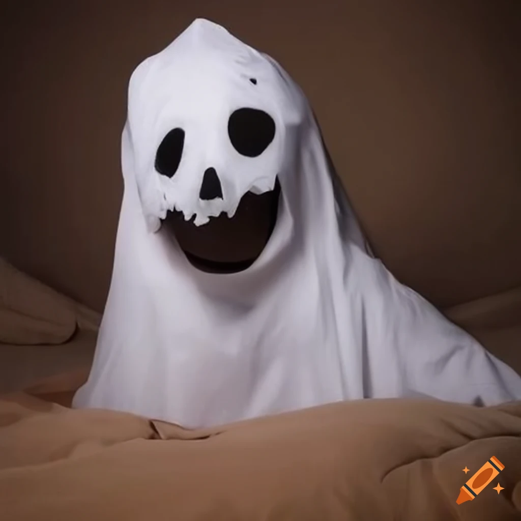 Mongoose in a ghost costume for Halloween on Craiyon