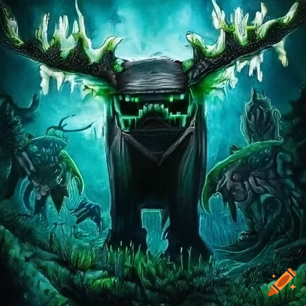 Minecraft warden detailed art piece in realistic style on Craiyon