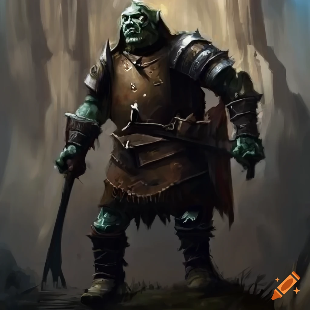 Skinny orc in armor inspired by lord of the rings by craig mullins on ...