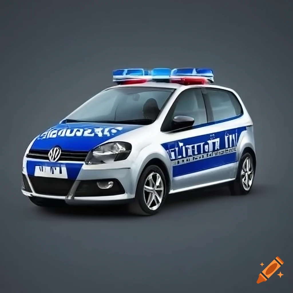 Silver vw polo evading police on Craiyon