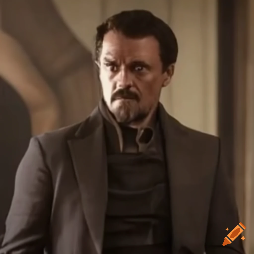 Action movie hero delivering a one-liner on Craiyon