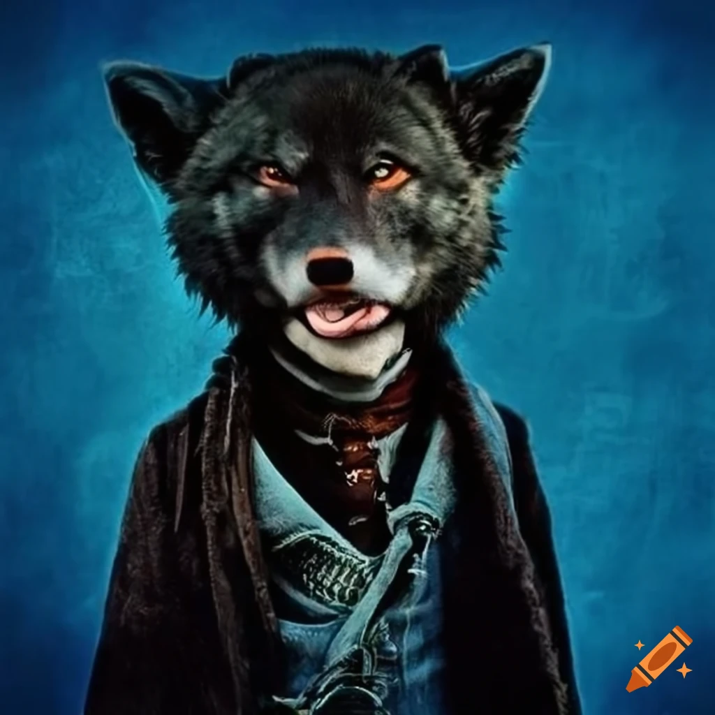 Vintage wolf boy on Craiyon