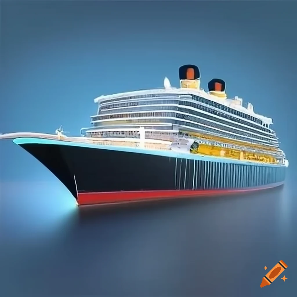 Modern ocean liner concept design on Craiyon
