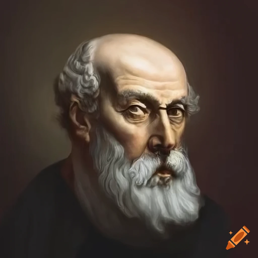 Retrato antiguo de un filósofo on Craiyon