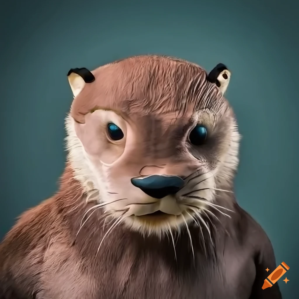 Male teacher in a full body otter fursuit in a classroom on Craiyon