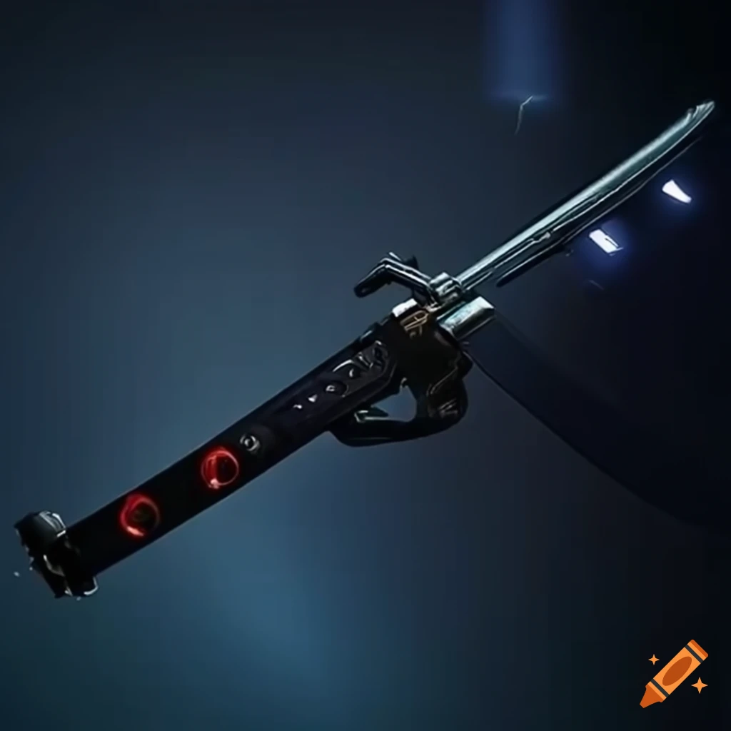 Futuristic cyberpunk katana gun design on Craiyon