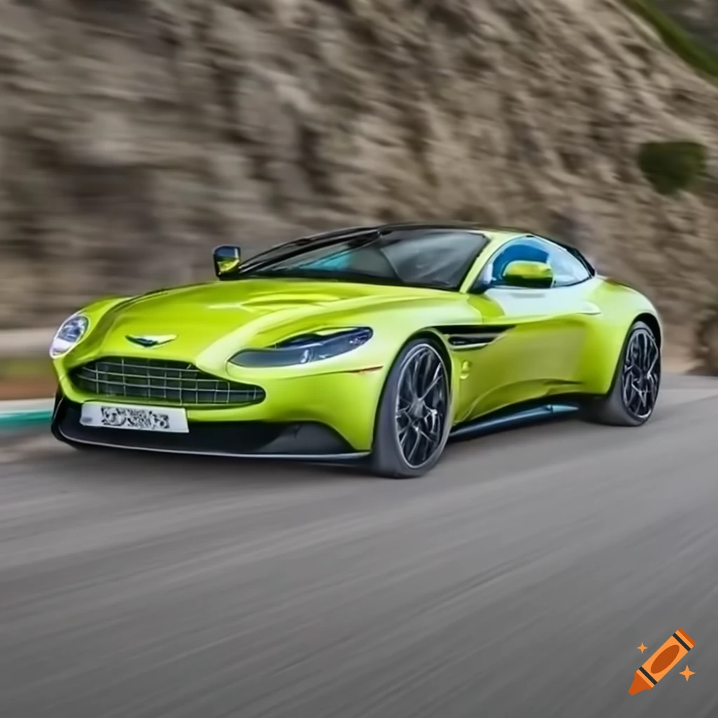 Aston martin db11 gt8 street racing variant in lemon essence paint on ...