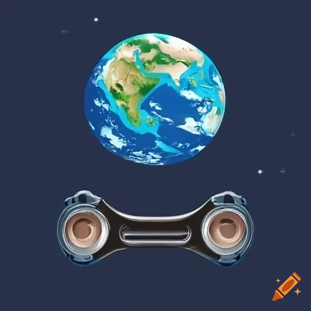 Automobile connecting rod flying from earth into space on Craiyon