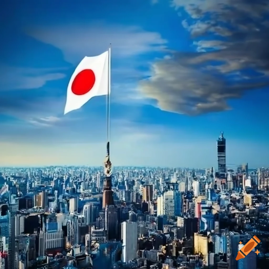 Panasonic company building in Tokyo city with a wide-angle view and ...