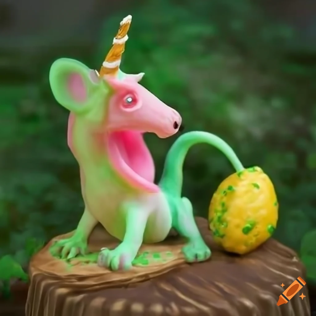 Forest with mythical creatures and mutant omega mart lemon fruit ...