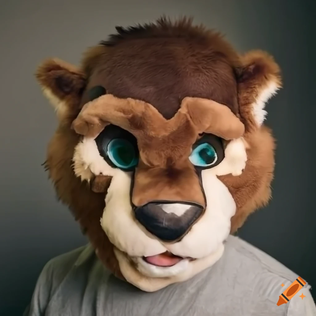 Close-up of male teacher in otter fursuit at classroom on Craiyon
