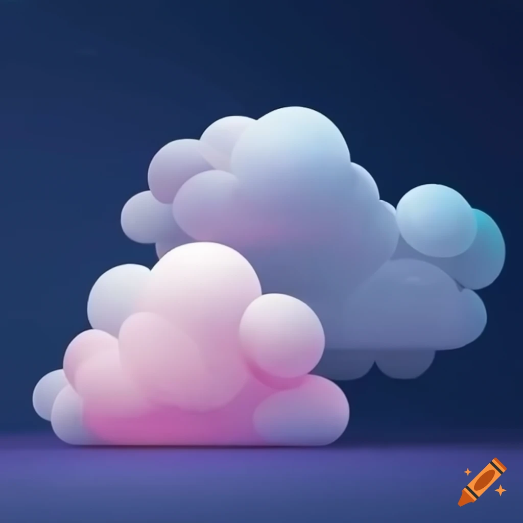 Cloud trio art style on Craiyon