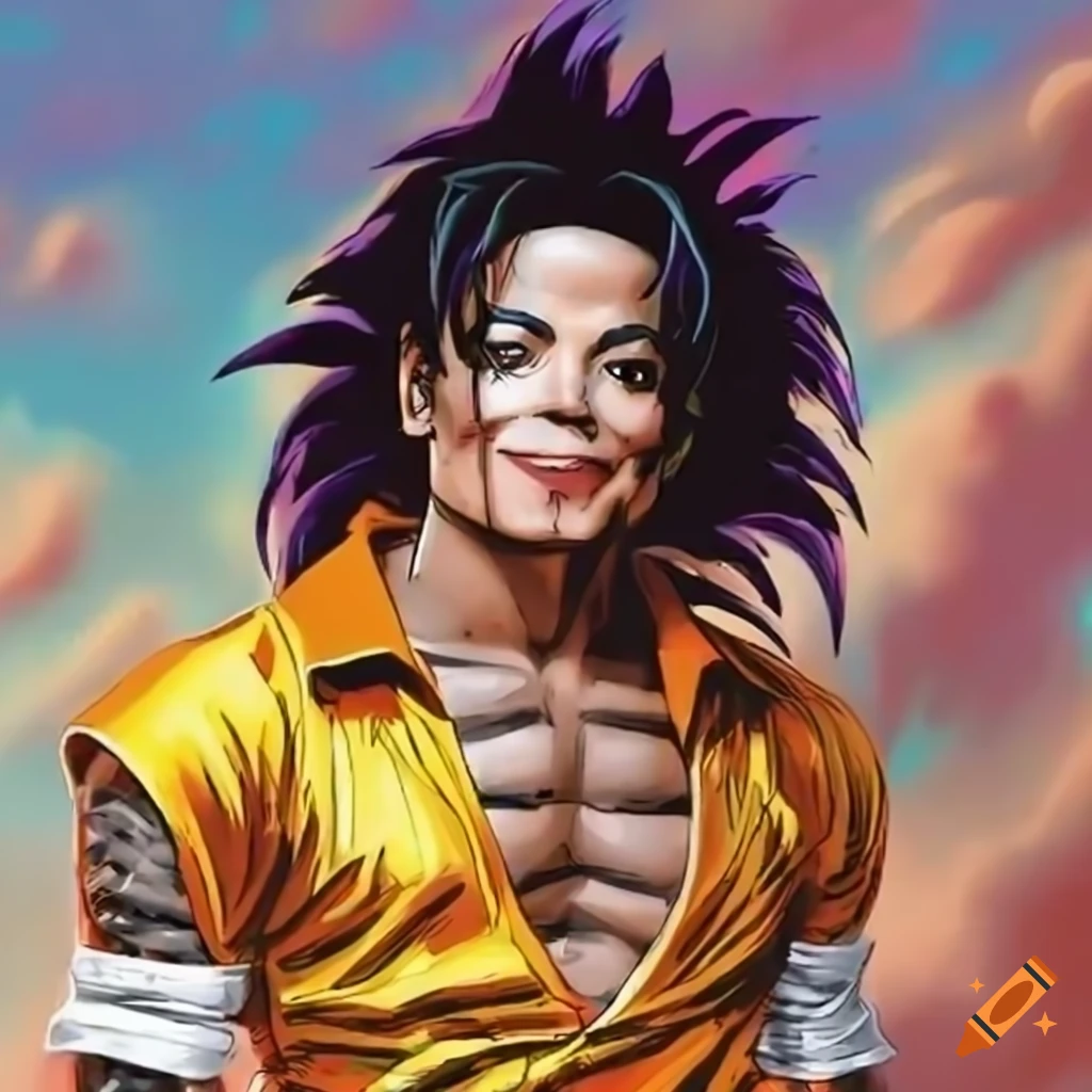 Michael jackson as a super saiyan on Craiyon