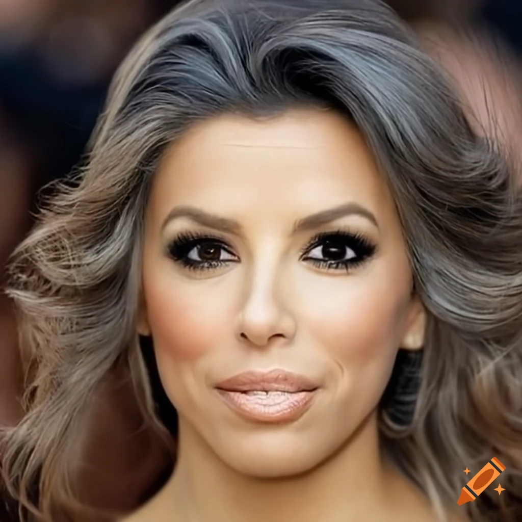 Grey-haired eva longoria on Craiyon
