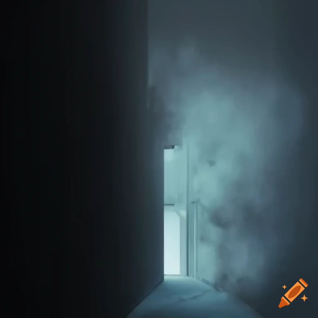 Smoke-filled hallway on Craiyon