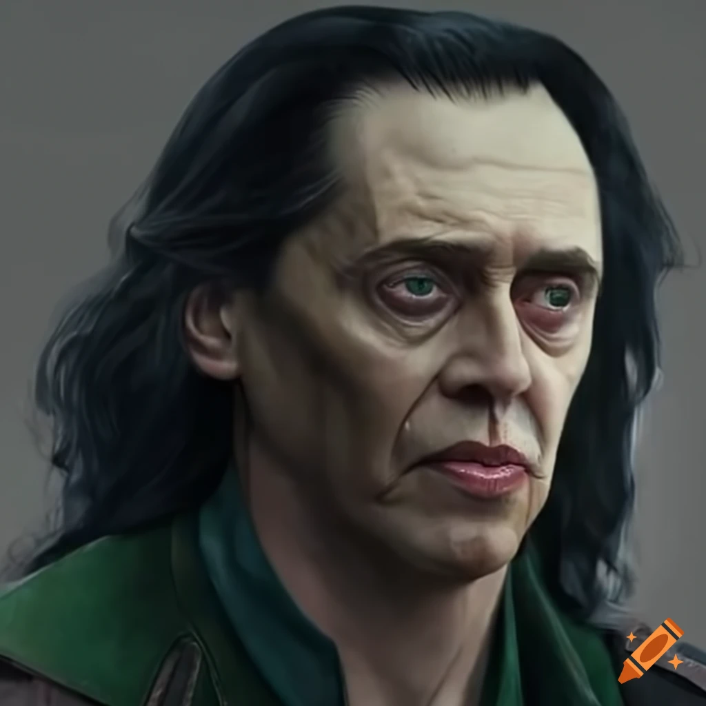 Steve buscemi portraying loki on Craiyon