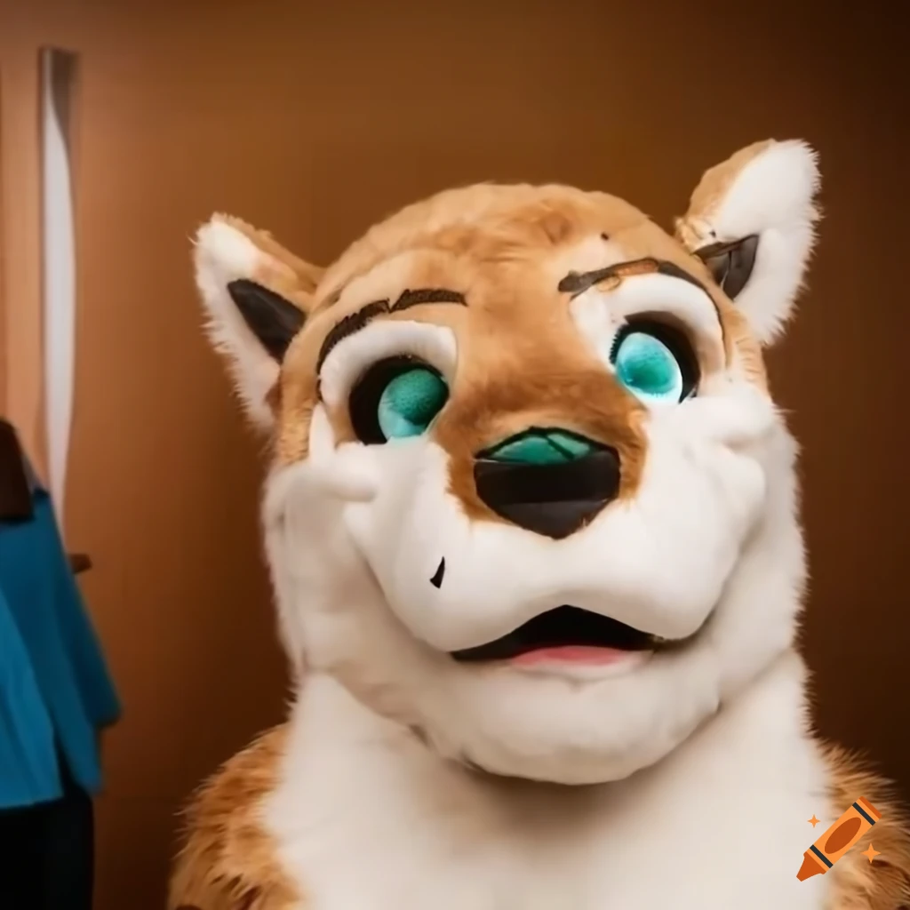 Female teacher in otter fursuit at classroom on Craiyon