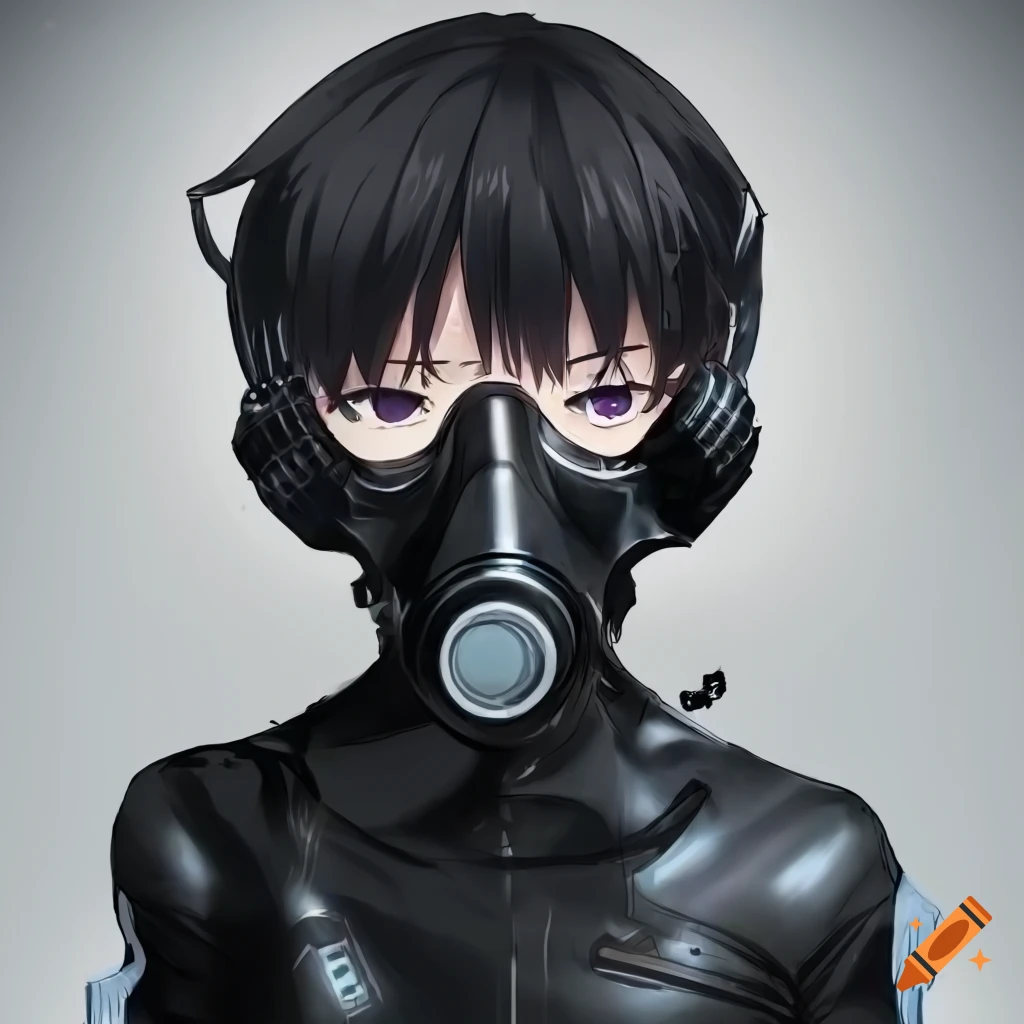 Anime boy in futuristic attire exploring a lab on Craiyon