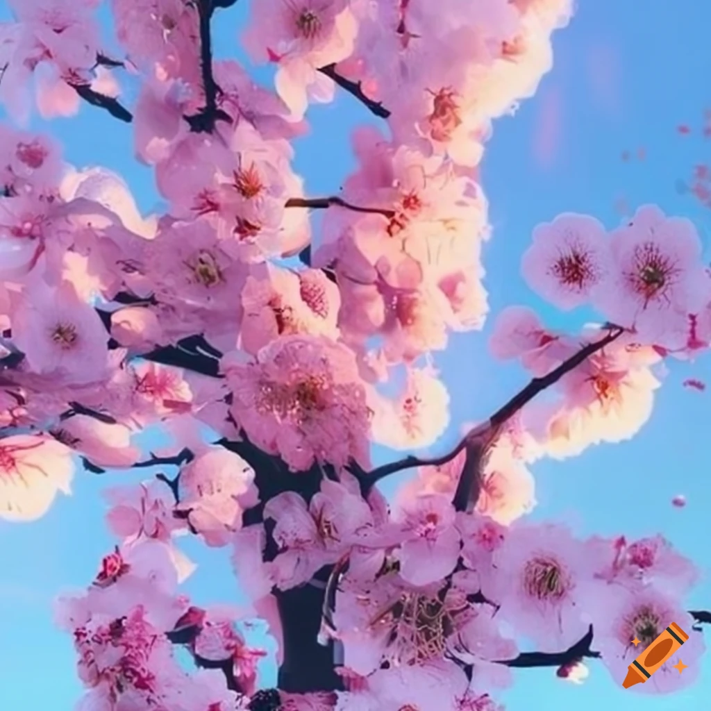 Aesthetic bloom tree on Craiyon