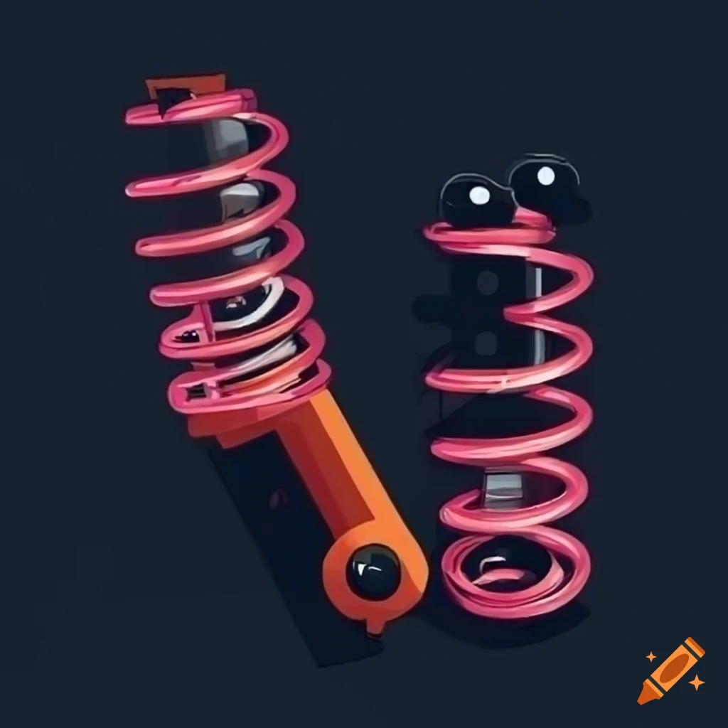 Vector art of car suspension system on Craiyon