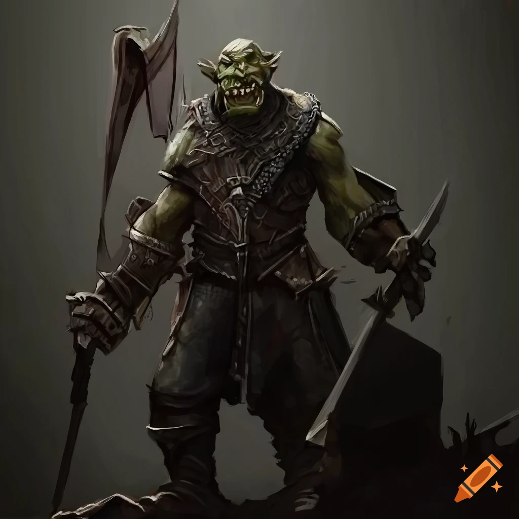 Skinny orc in armor inspired by Lord of the Rings by Craig Mullins on ...