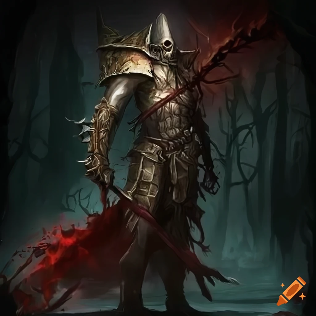 Powerful undead warrior wielding a massive glowing sword in epic ...