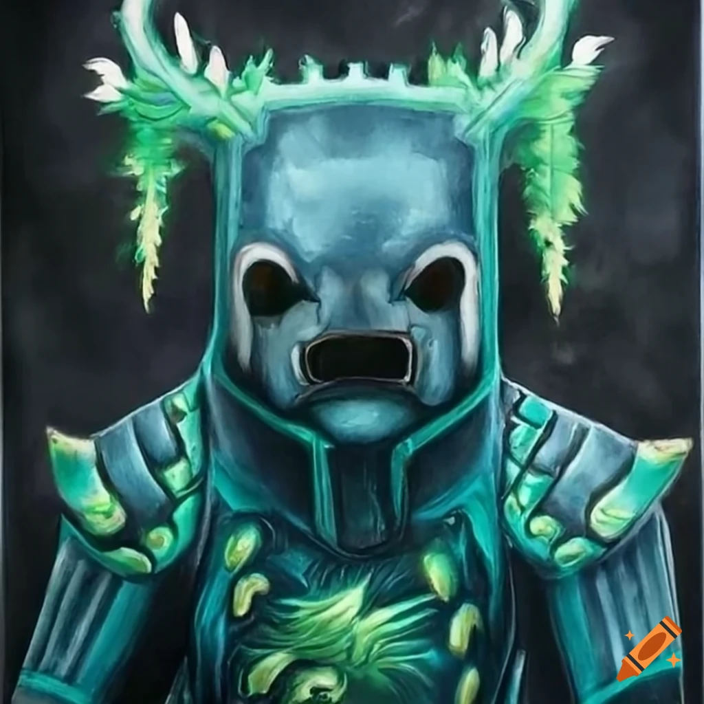 Minecraft Warden detailed art piece in realistic style on Craiyon