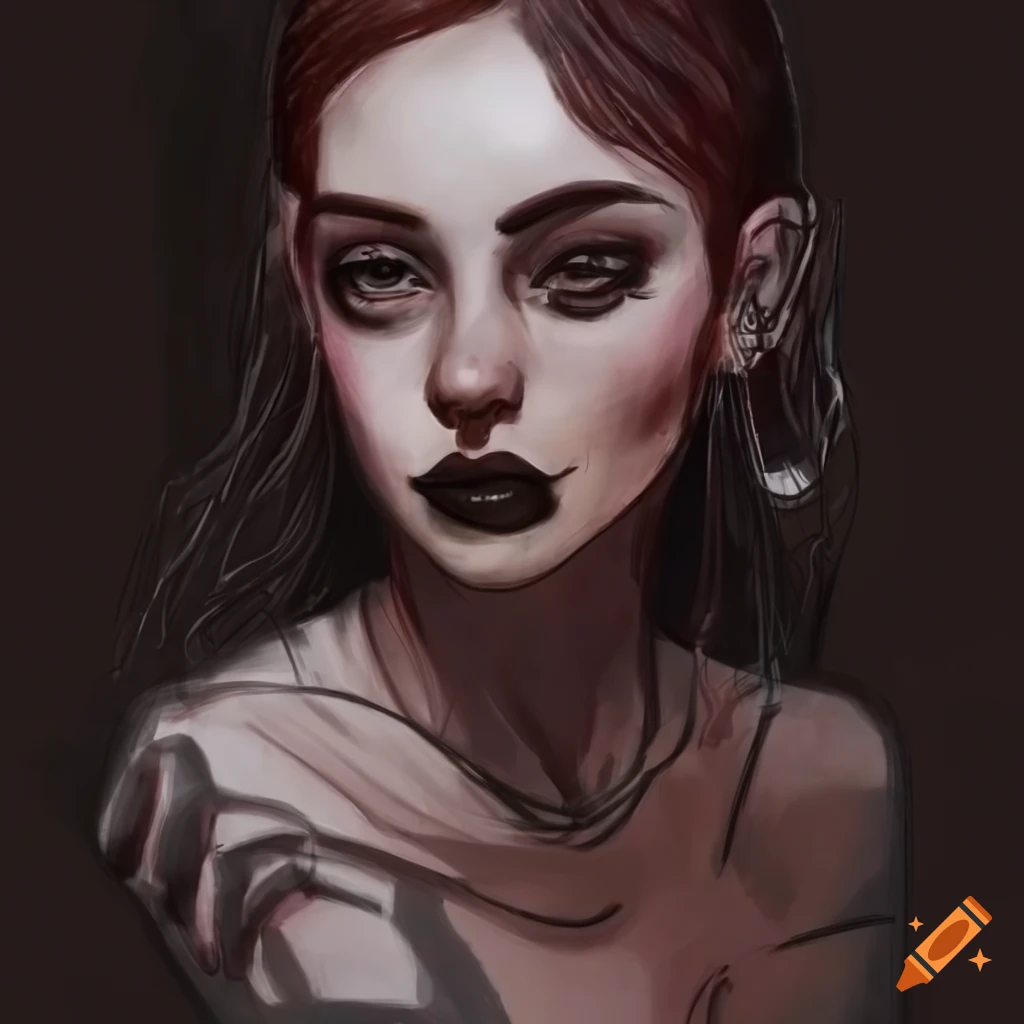 Alternative woman sketch on Craiyon