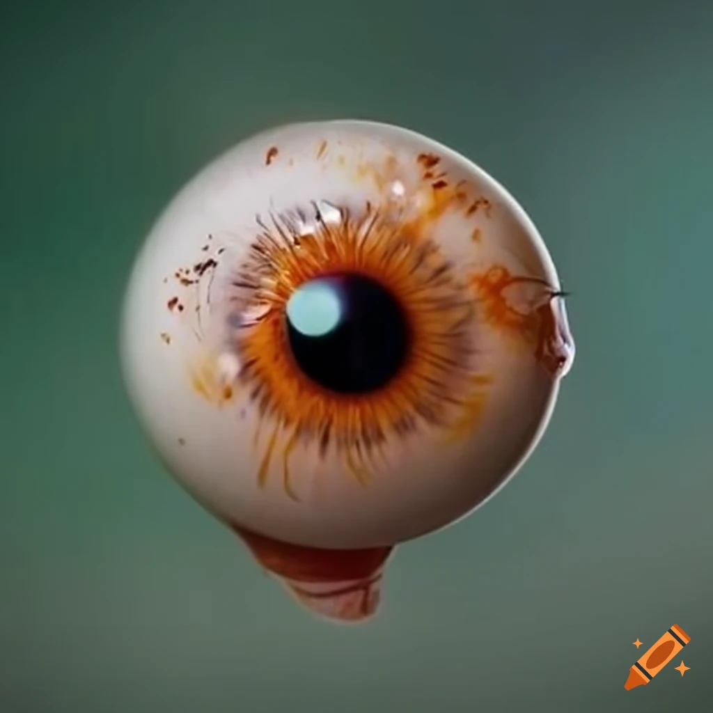 Floating eyeballs in a surreal composition on Craiyon