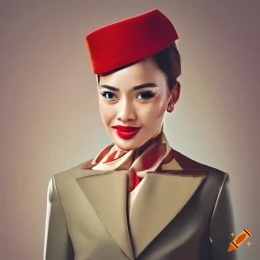 Emirates cabin crew on Craiyon
