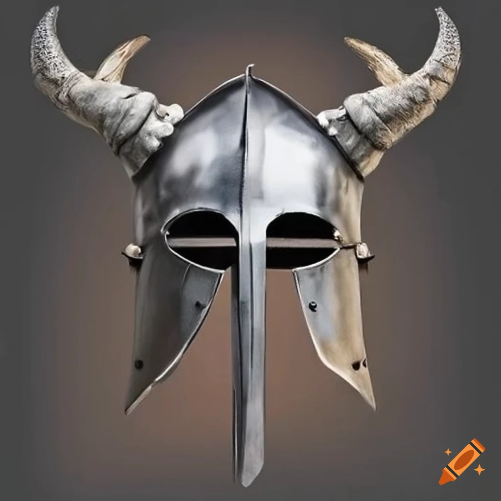 Medieval helmet with horns on Craiyon