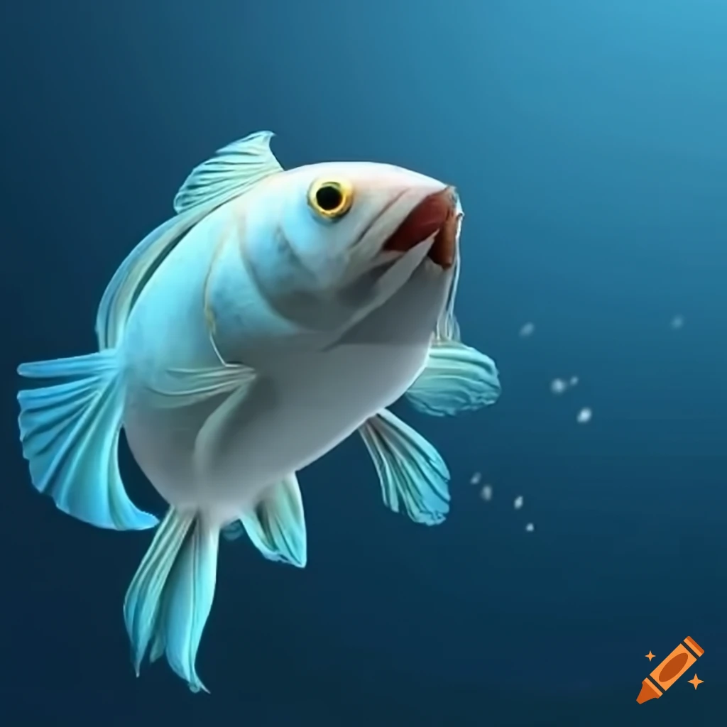 Fish driving a car on Craiyon