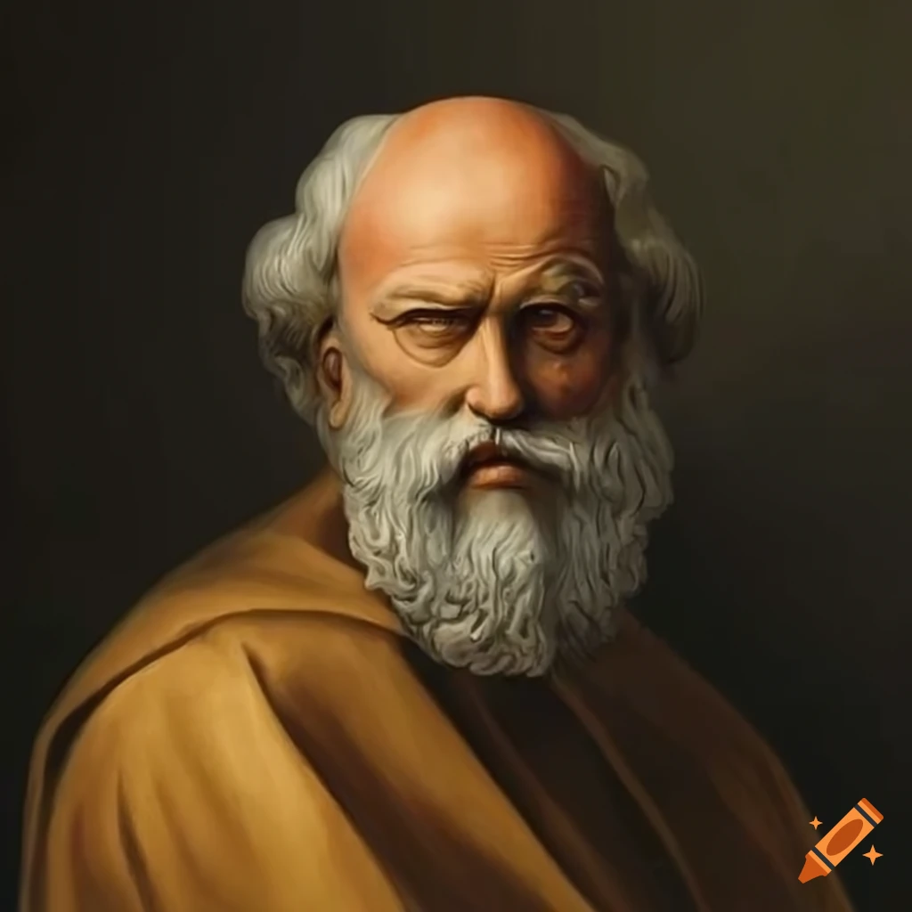 Retrato antiguo de un filósofo on Craiyon