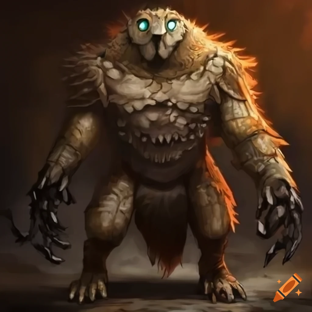 Owlbear from dungeons & dragons portrayed as a robot on Craiyon