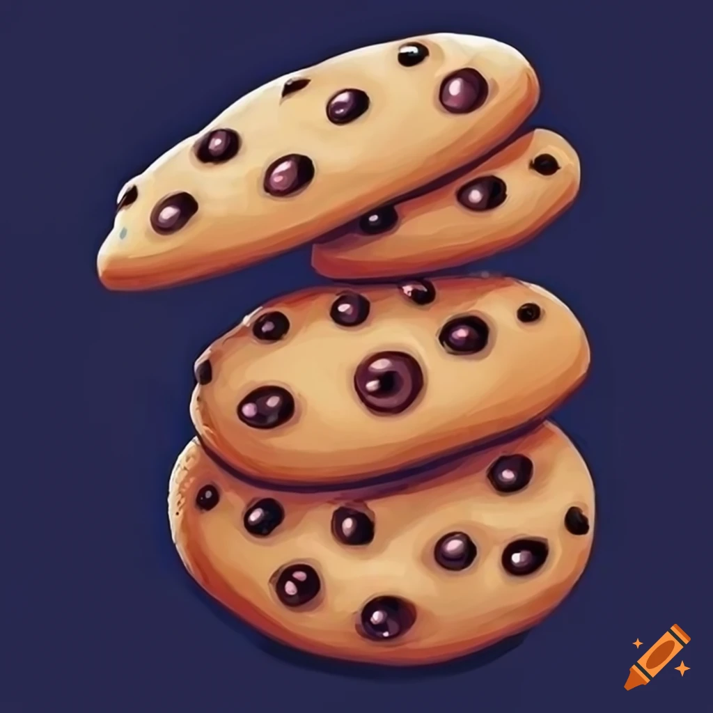 Cookie cartoon paintings on Craiyon