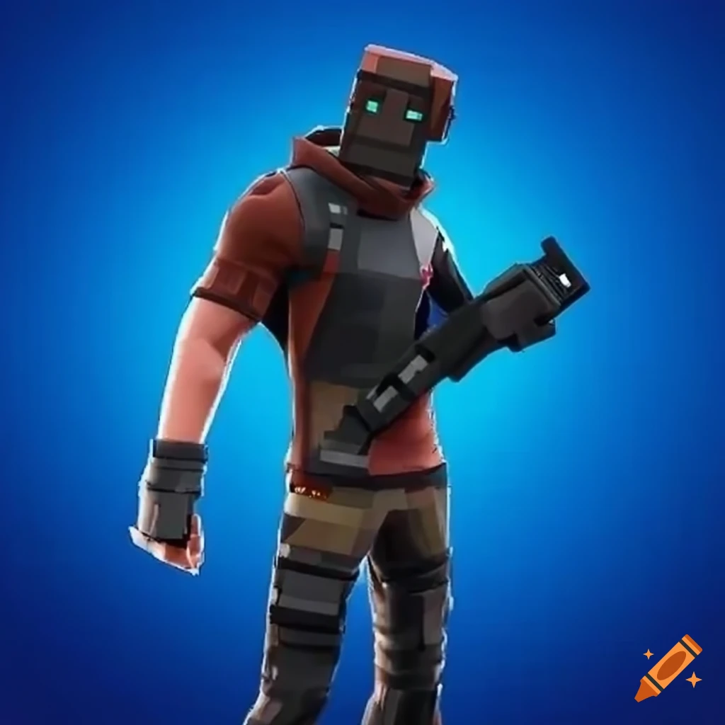 Fortnite collaboration with minecraft on Craiyon