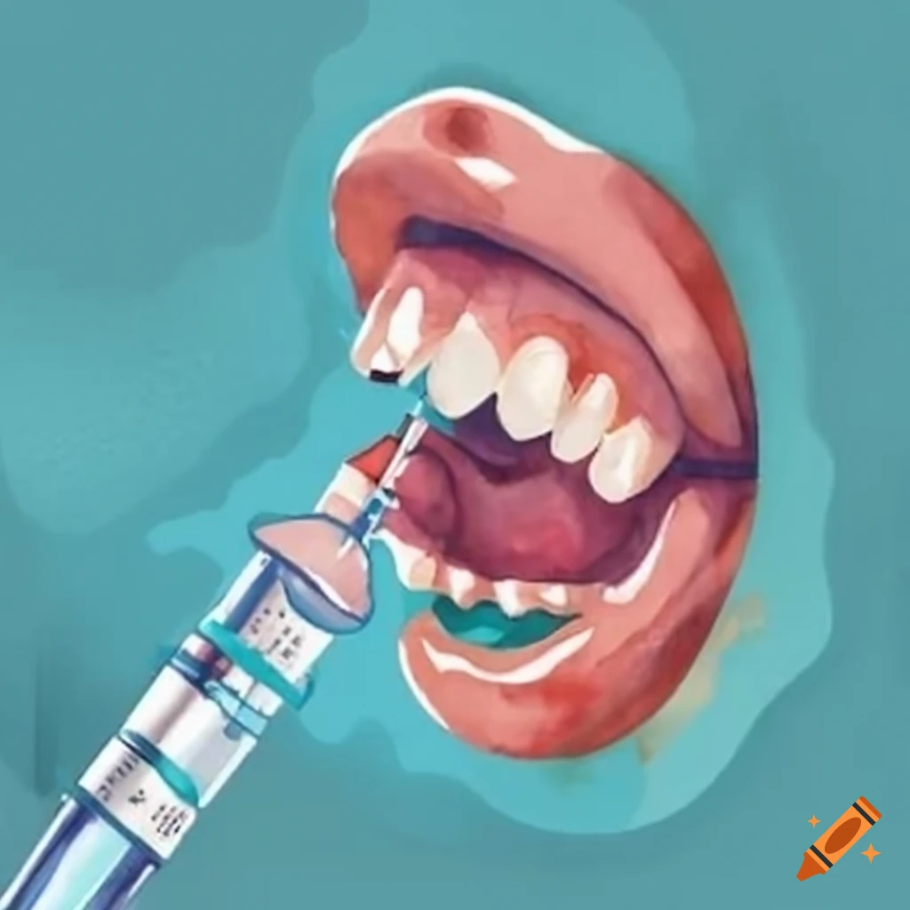 Dental injection from the patient's perspective on Craiyon