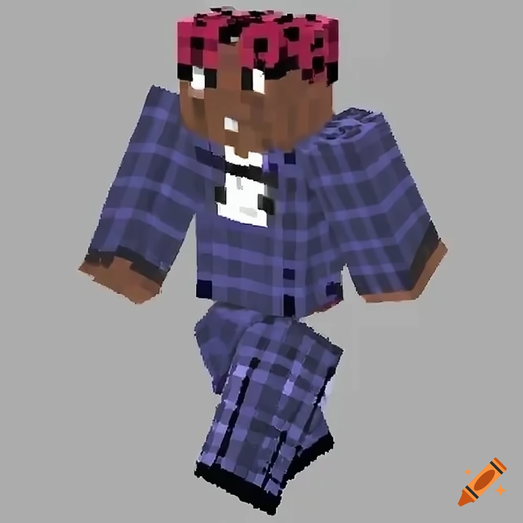 Character in minecraft skin style on Craiyon