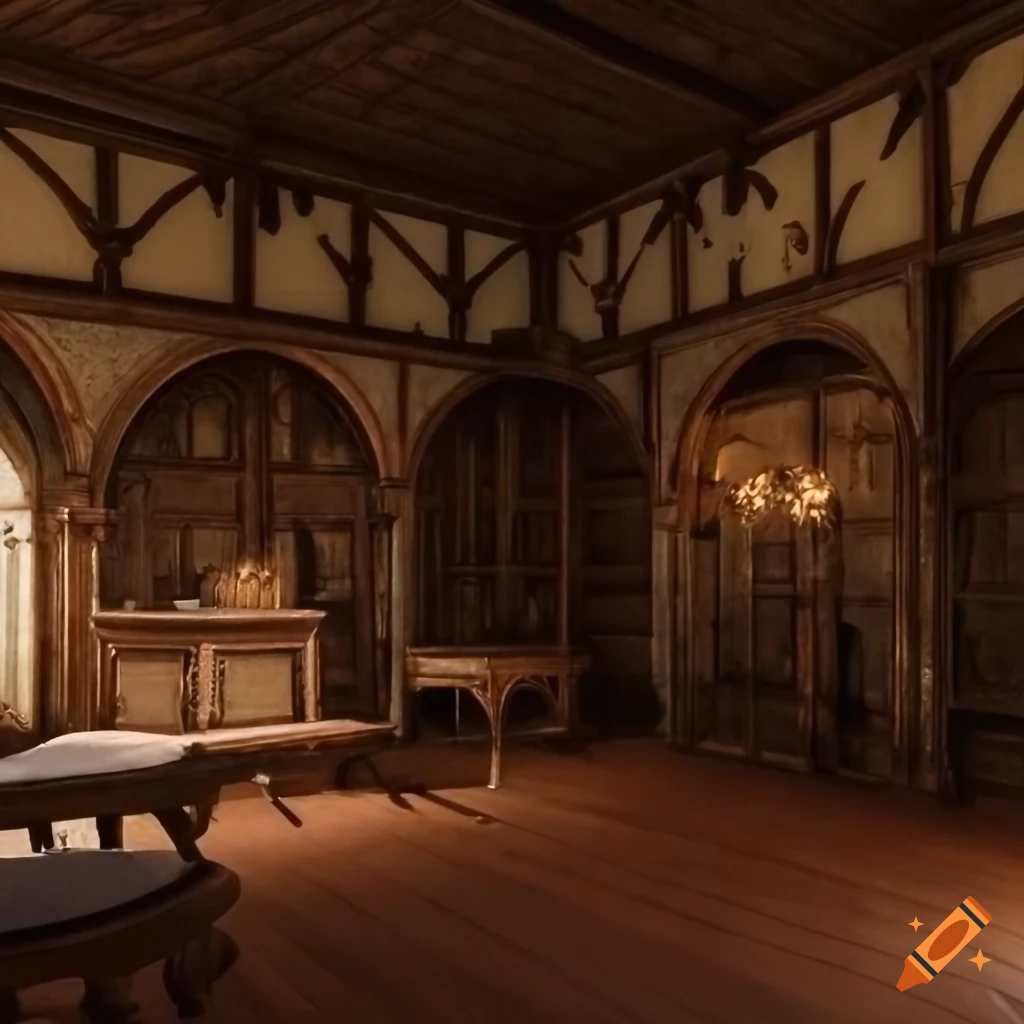 Medieval noble room interior on Craiyon