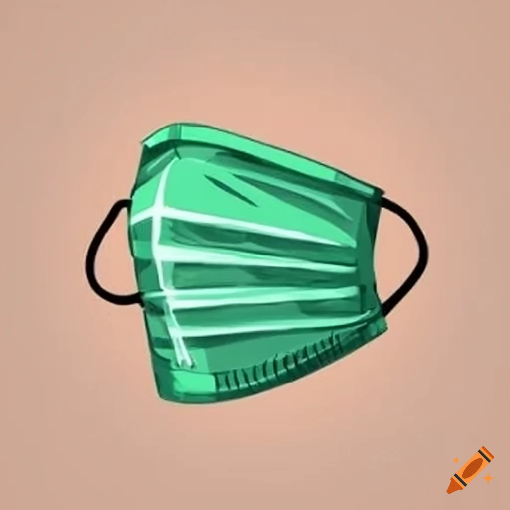 Surgical mask schematic on Craiyon