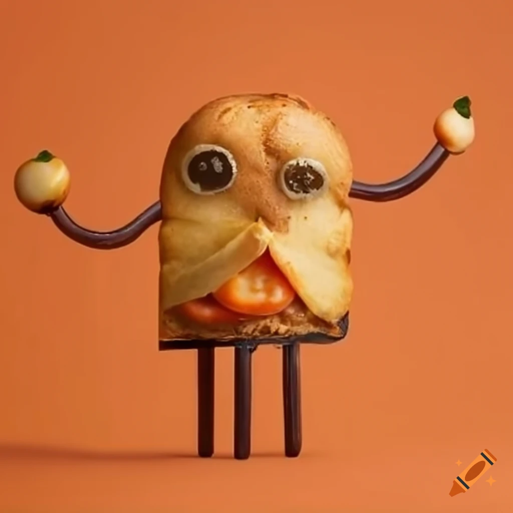 Man made out of bread sticks on Craiyon