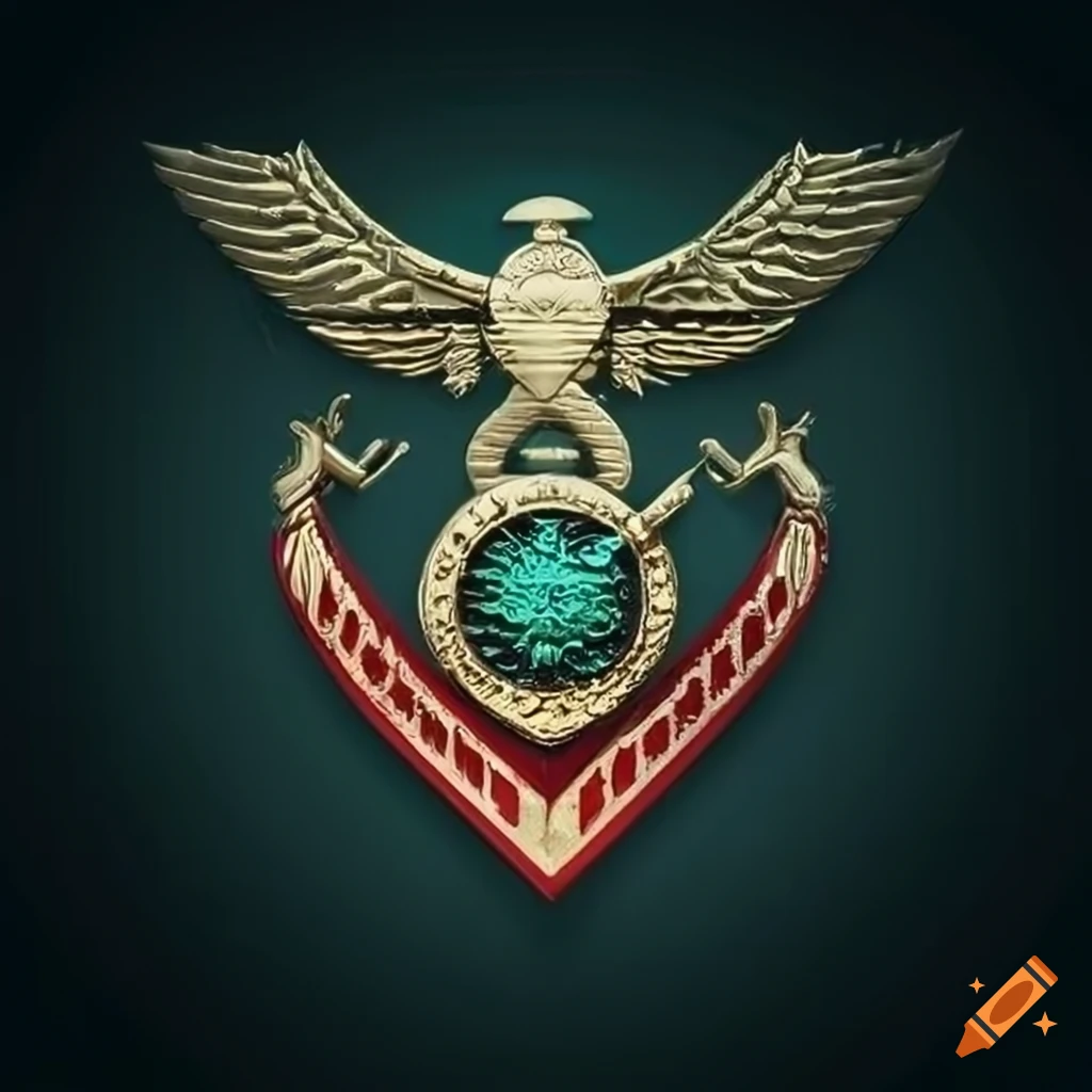 Military insignia with psychological operations theme and intricate ...