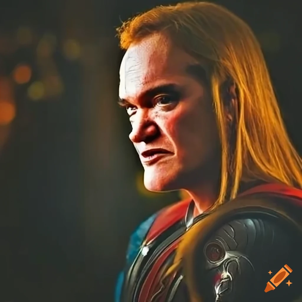 Quentin tarantino as marvel thor on Craiyon