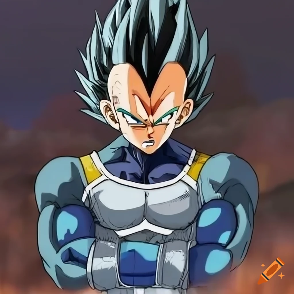 Vegeta in a suit at a party on Craiyon