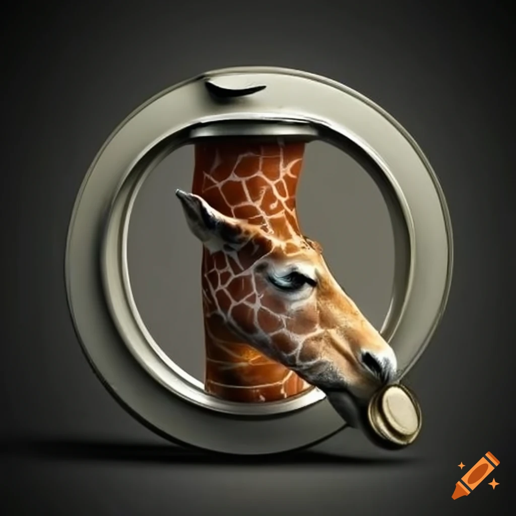 Giraffe made out of cans and gears on Craiyon