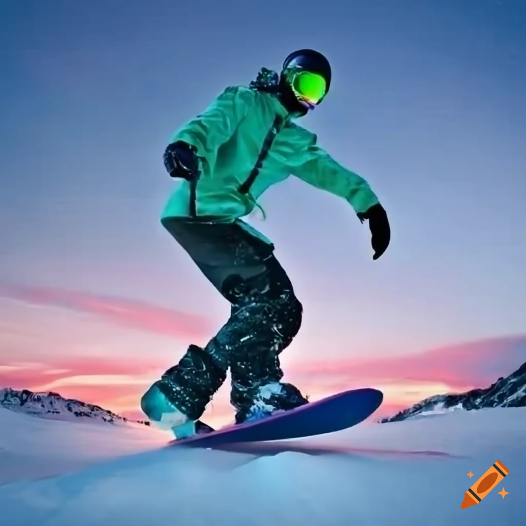 Snowboarding person on Craiyon