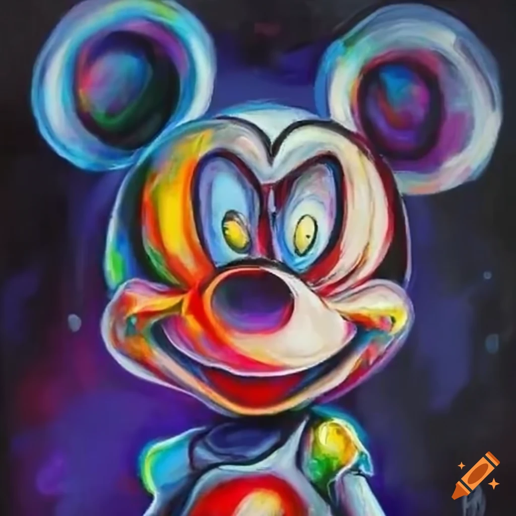 Sinister mickey mouse depiction on Craiyon