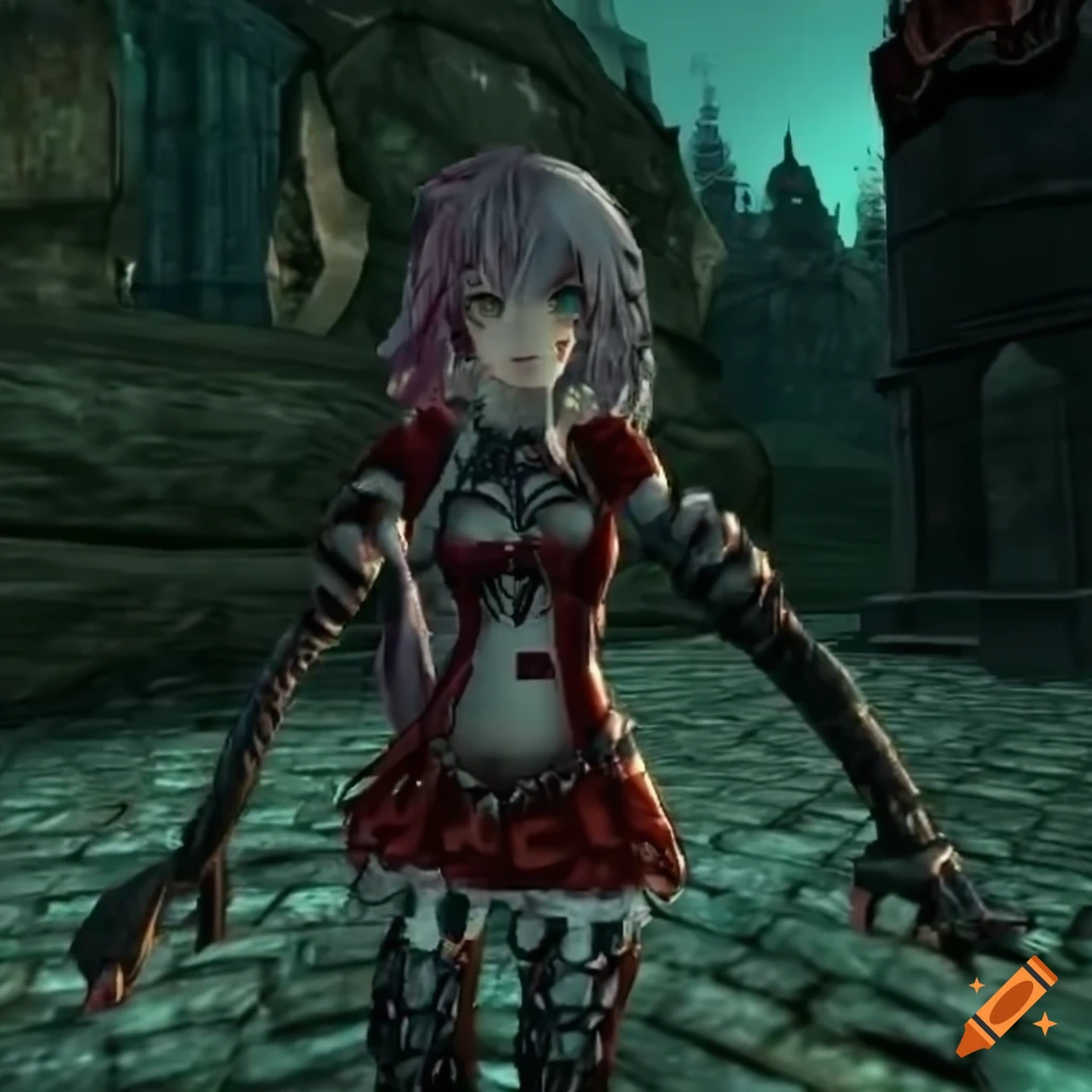 Gothic 3d platformer screenshot with an uncanny lolita puppet enemy on ...