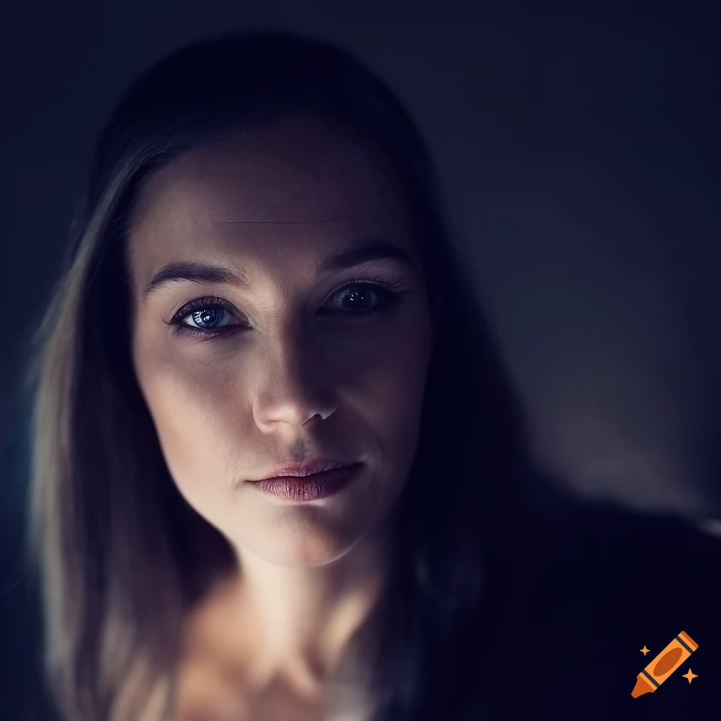 Blonde Woman With Tousled Hair In A Dark Bedroom On Craiyon