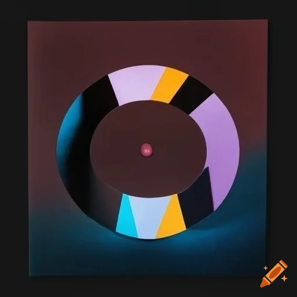 Iconic album cover featuring interlocking simple shapes on Craiyon